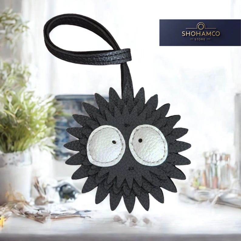 Soot Sprite Leather Bag Charm: Spirited Away Keychain, Studio Ghibli ...