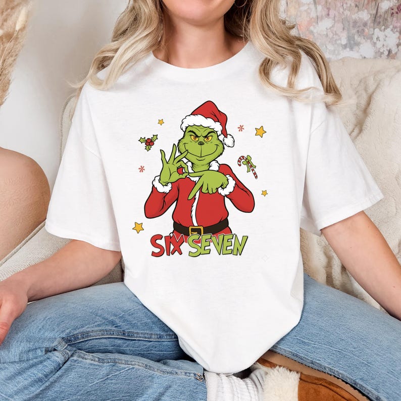 Funny Six Seven Christmas Comfort Colors® Shirt: Viral Meme Holiday Tee ...