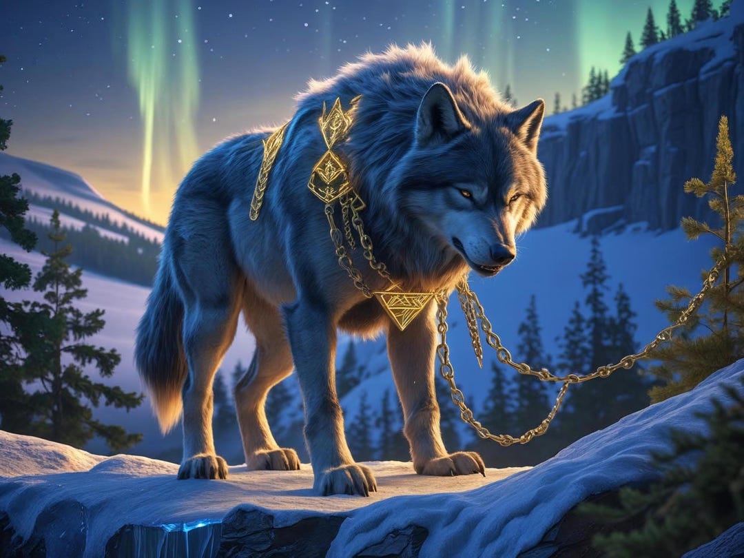 Fenrir Wolf Jigsaw Puzzle - Hyper-realistic Norse Mythology Art, Nordic ...