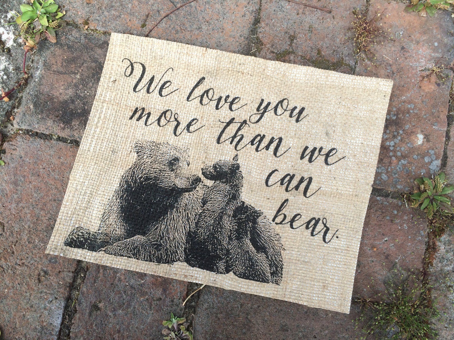 Woodland we Love You More Than We Can Bear - Etsy