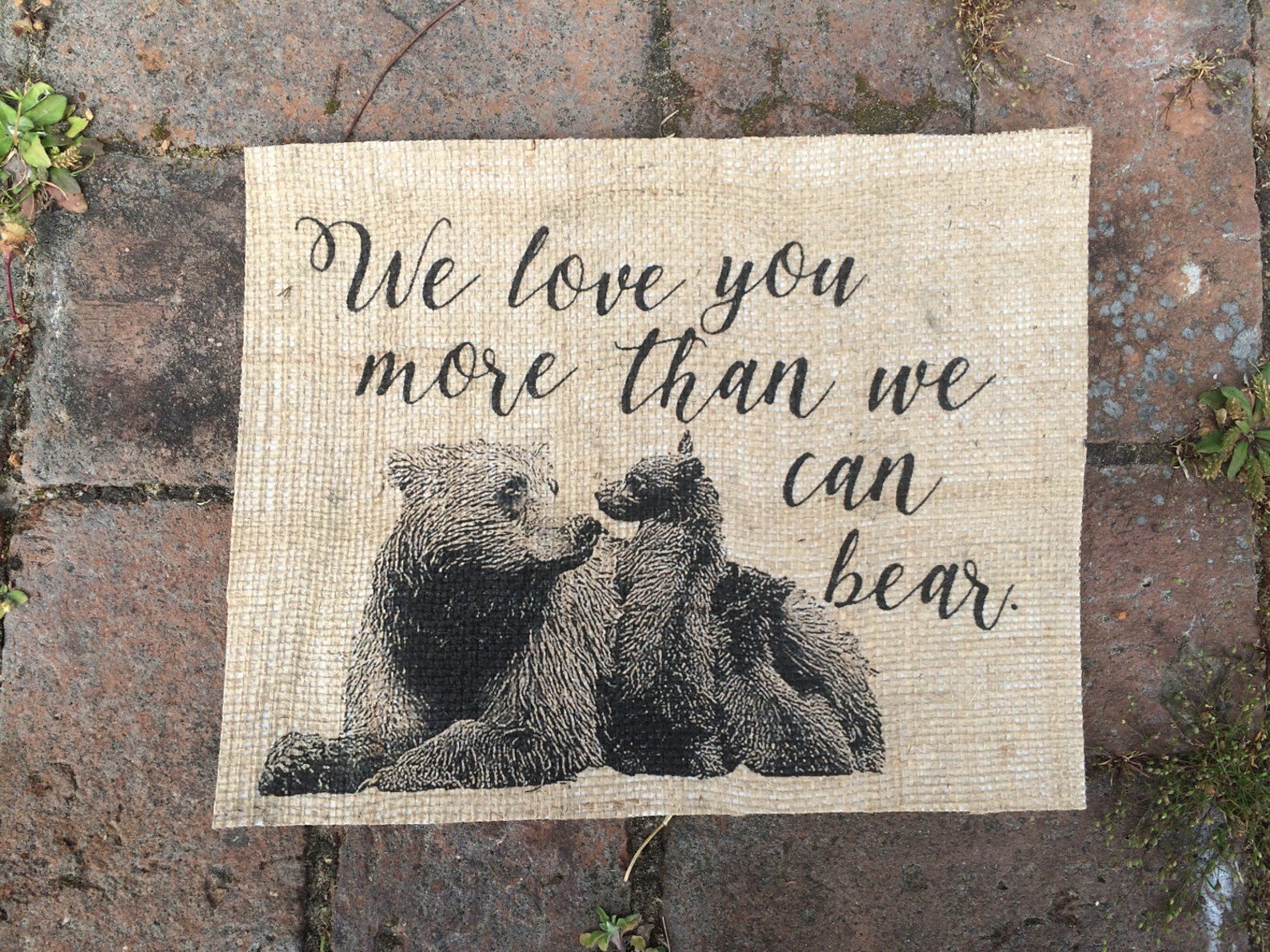 Woodland we Love You More Than We Can Bear | Etsy