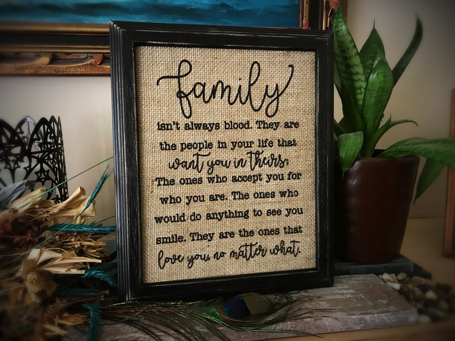 Family Isn't Always Blood Blended Family Burlap Print - Etsy