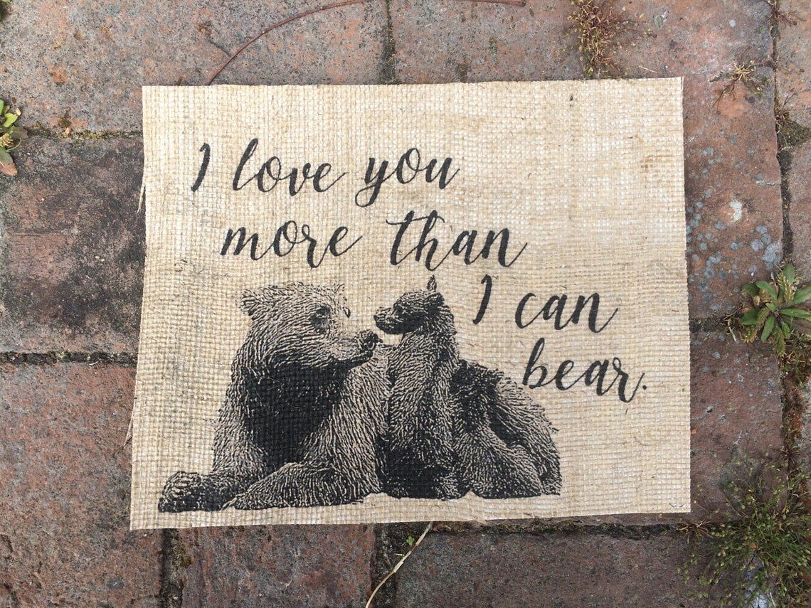 Woodland we Love You More Than We Can Bear | Etsy