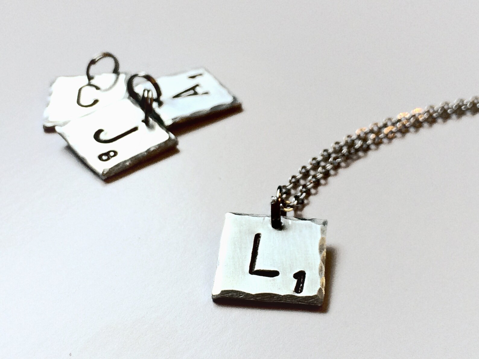 Scrabble Inspired Initial Necklace - Word Jewelry - Best Friend Gifts ...