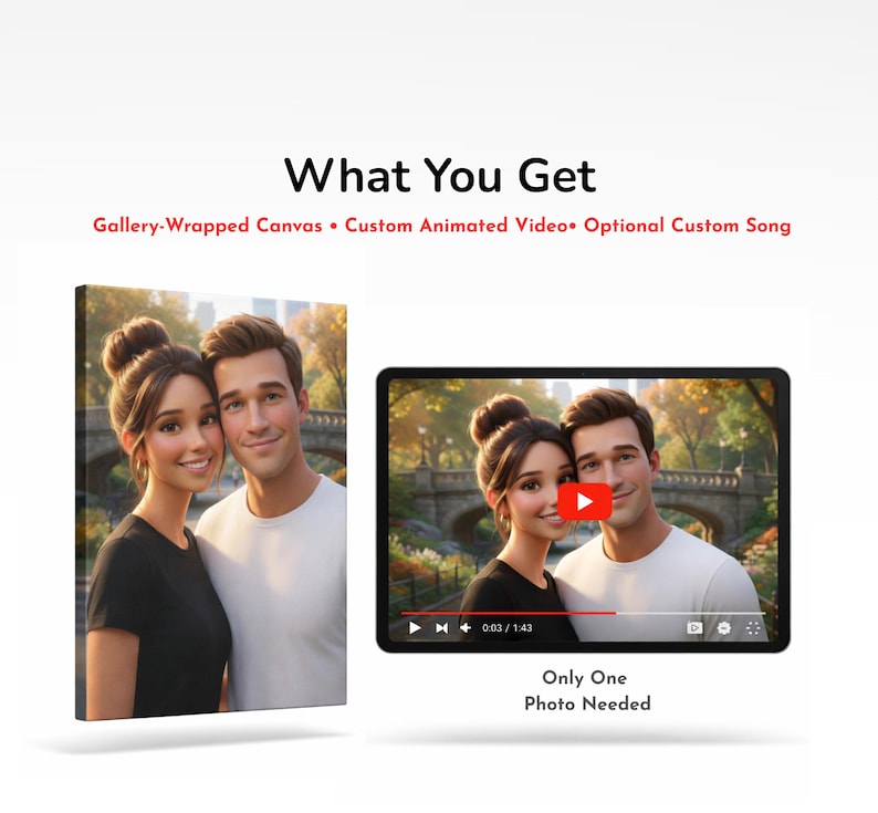 Custom 3D Animation Love Story Video From Your Photo AND Matching ...