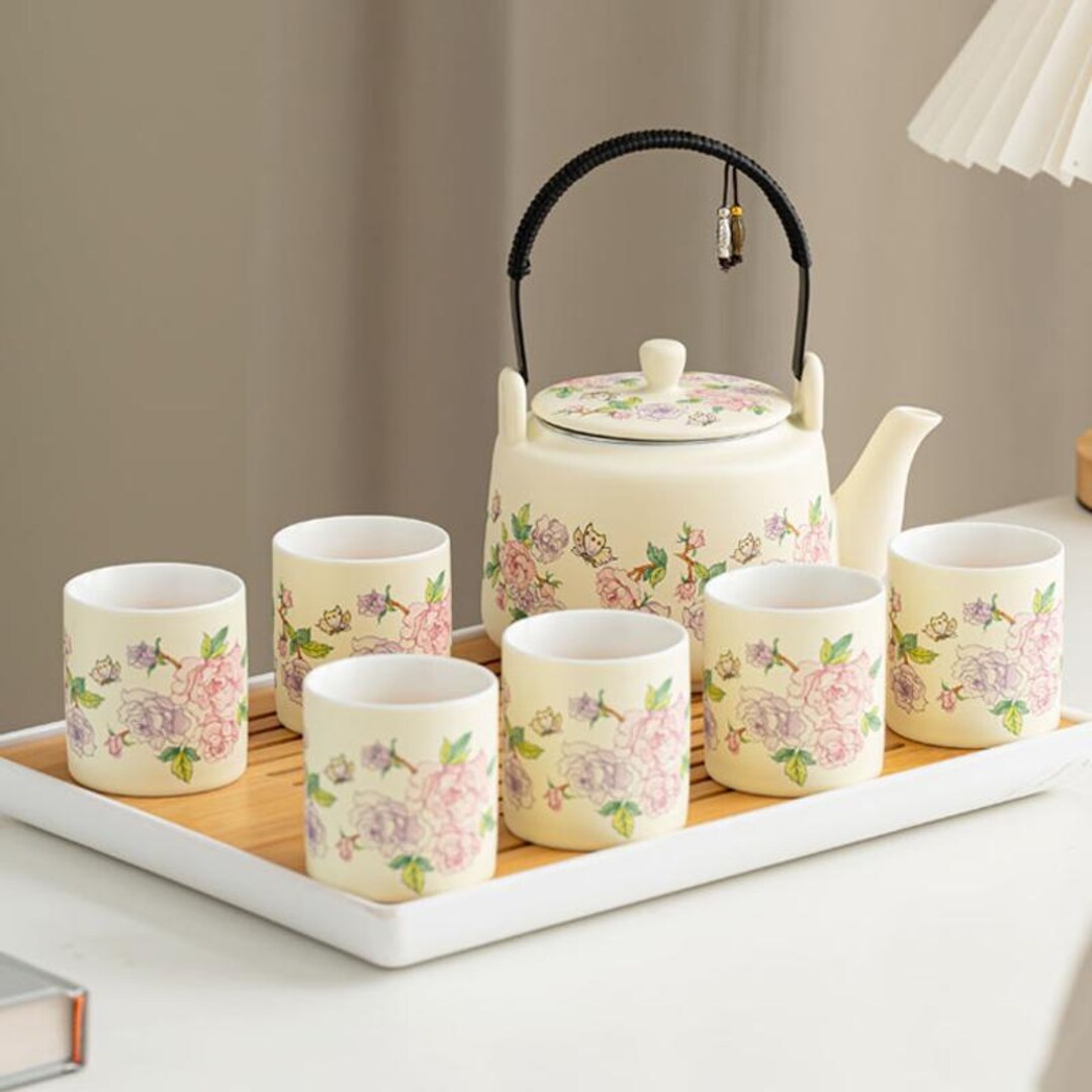 Ceramic Teapot With Handle | Ceramic Kung Fu Tea Set | Minimalist Tea ...