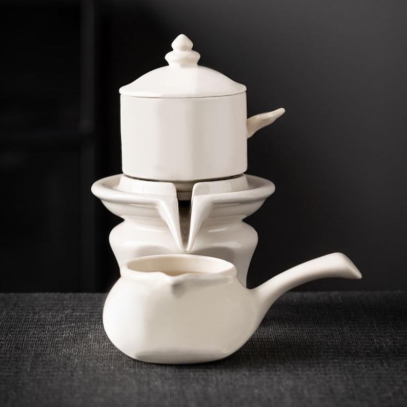 Ceramic Automatic Tea Set | Ceramic Kung Fu Tea Set | Creative Stone ...