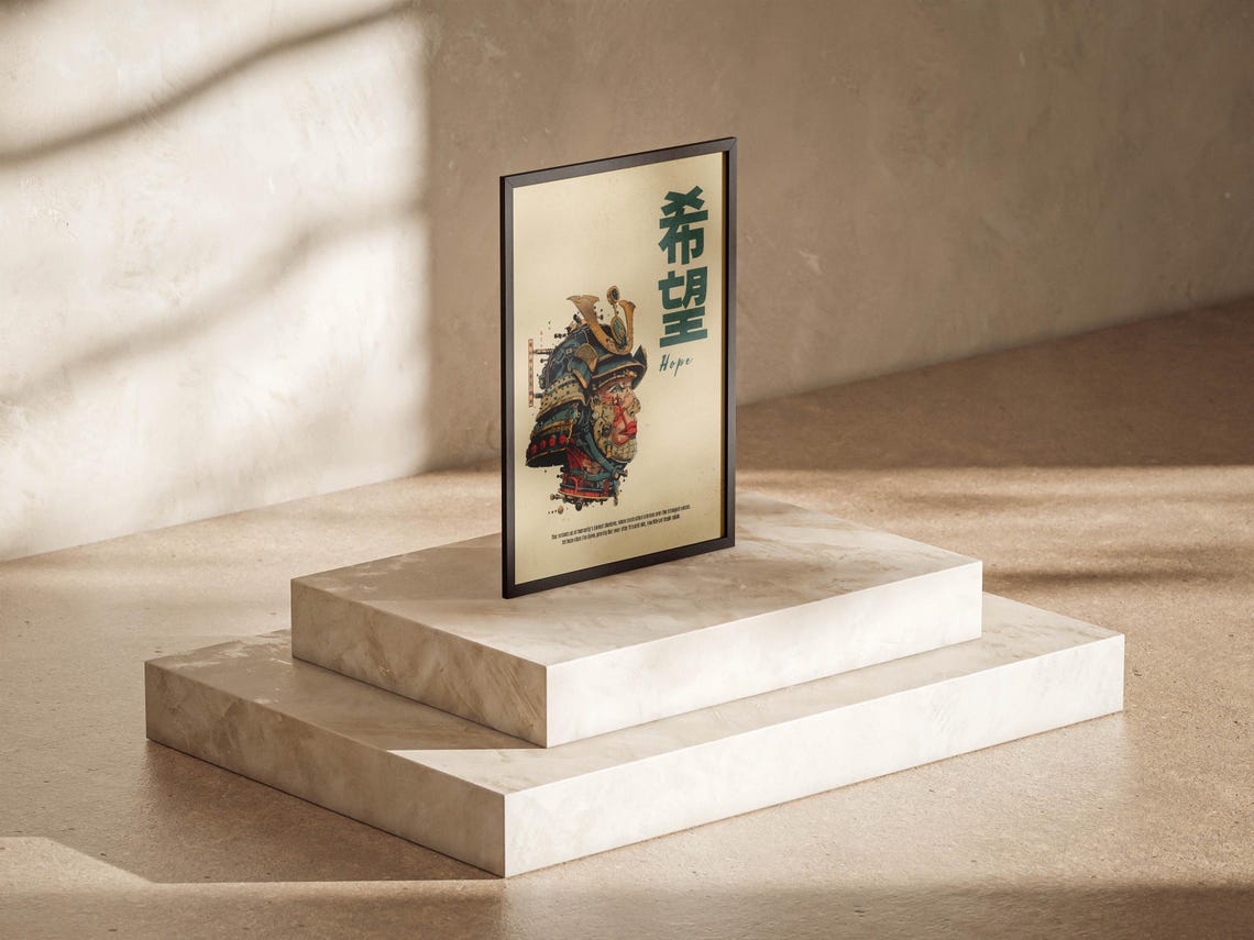 Samurai giapponese, Hope Wall Art, Bushido Warrior, Poster, Stampa ...