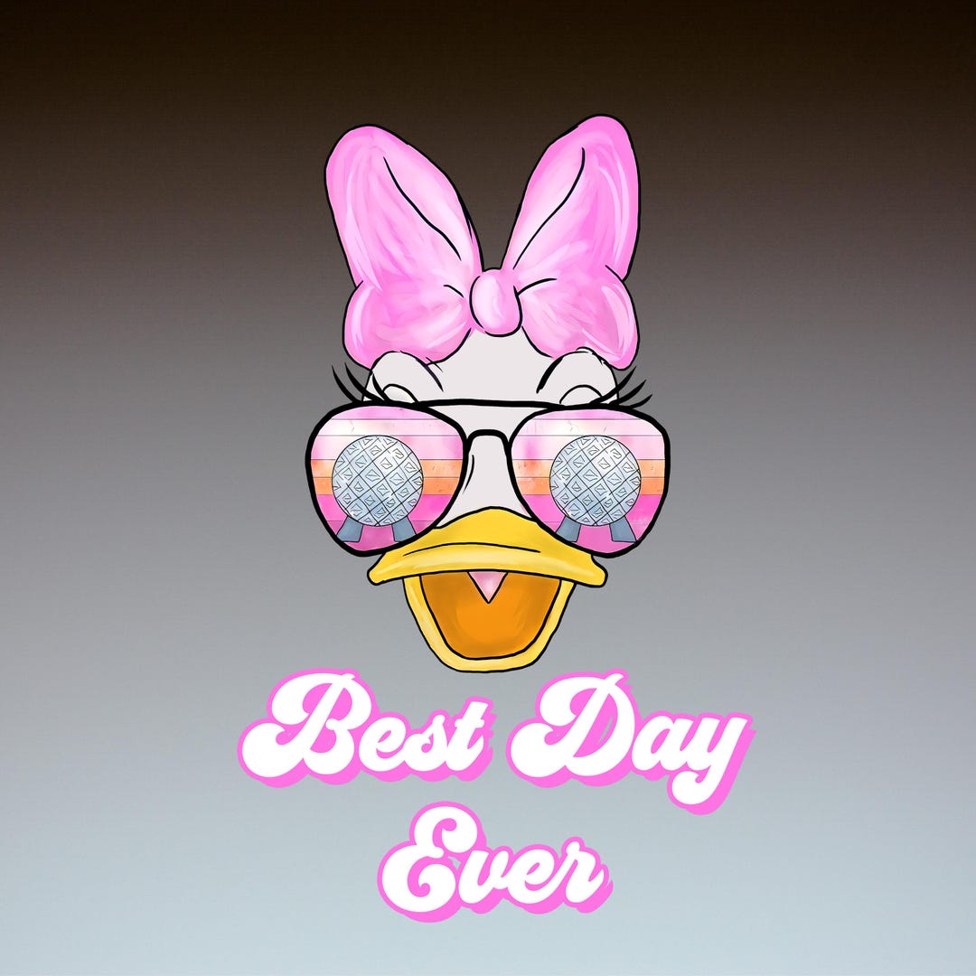Daisy Duck Best Day PNG • Disney Park Clipart • Epcot Glasses ...