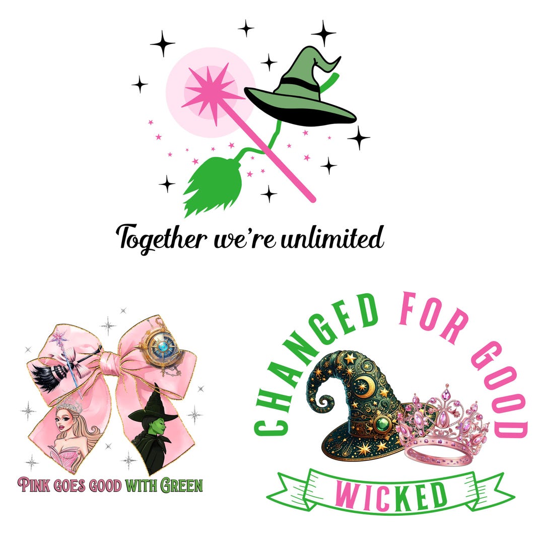 Wicked Coquette PNG Bundle, Witch Pink and Green (digital Download) - Etsy