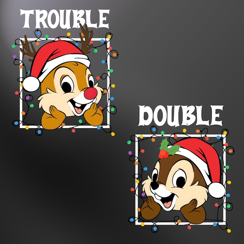 Christmas Chip and Dale Double Trouble PNG (digital Download) - Etsy