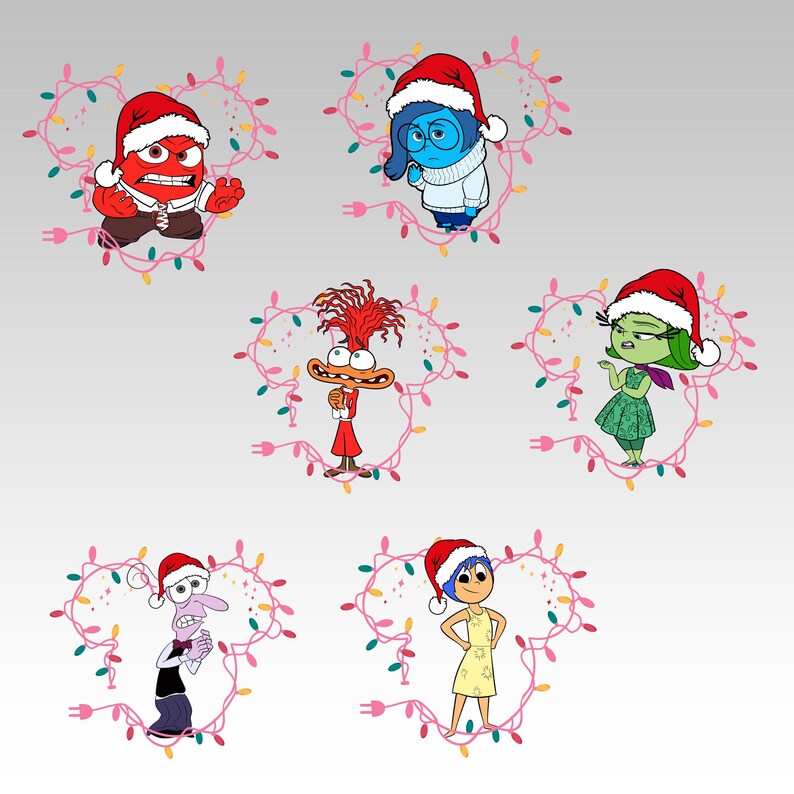 Inside Out Merry Christmas Bundle , Christmas Character Png, Christmas ...