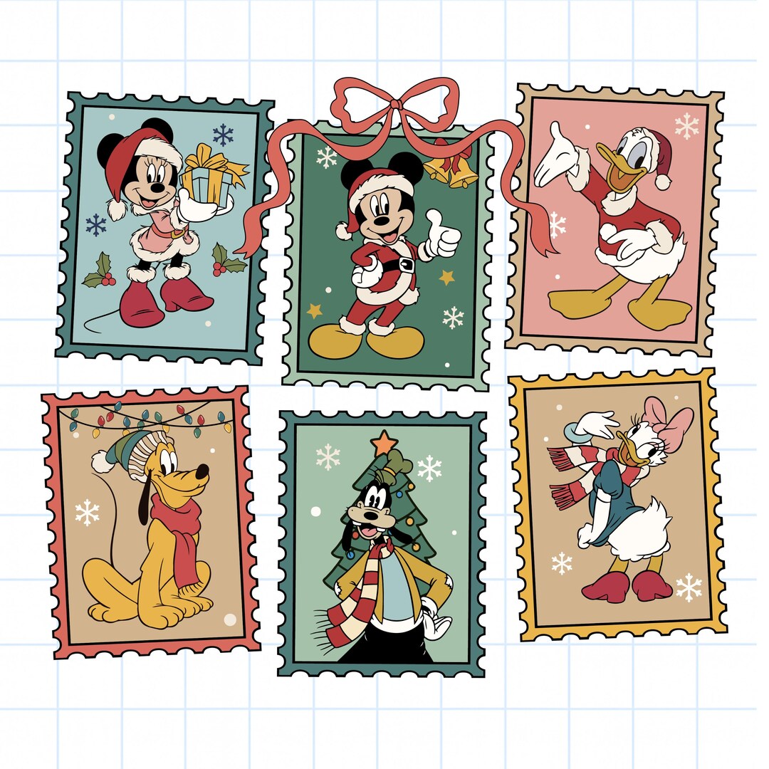 Christmas Mickey and Friends Frame Png, Magical Png, Disney Characters ...