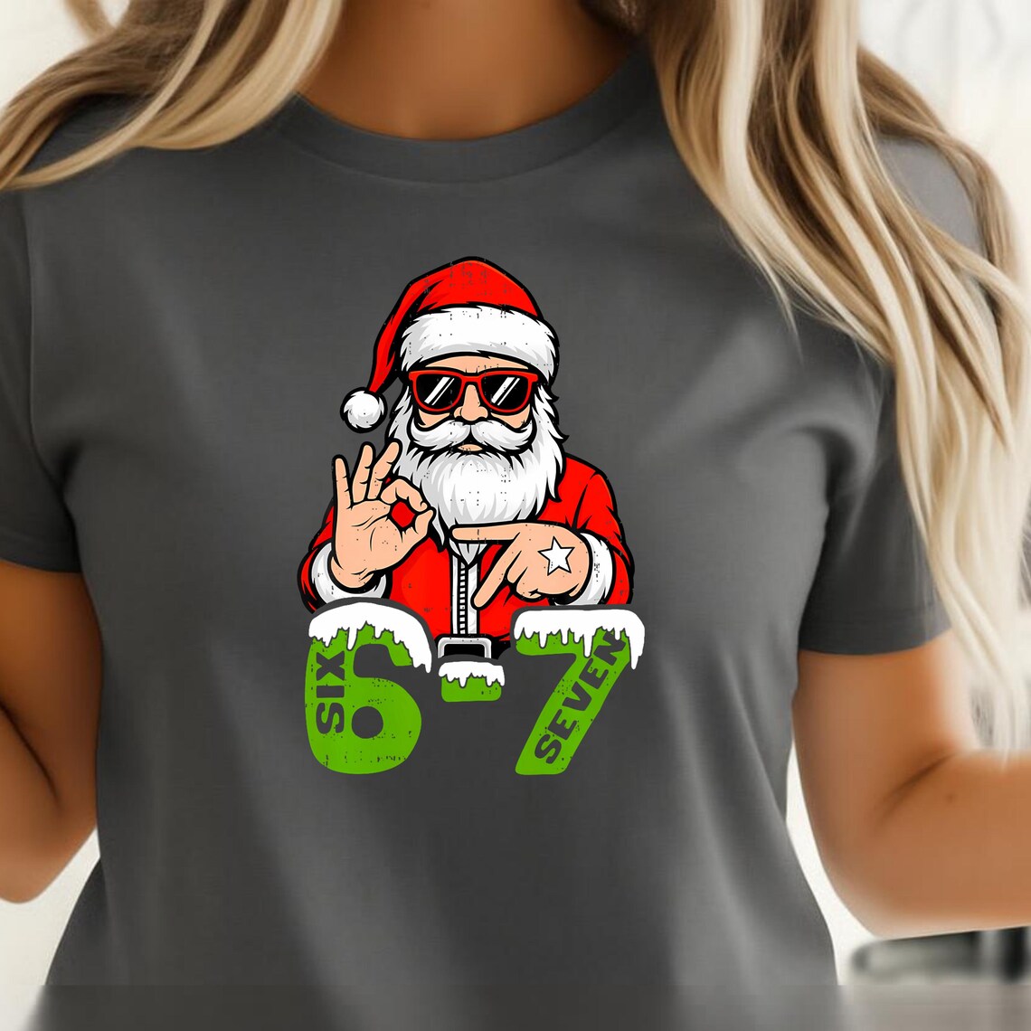 SANTA SAYS Six Seven Christmas PNG, Trendy Christmas, 67, Digital ...