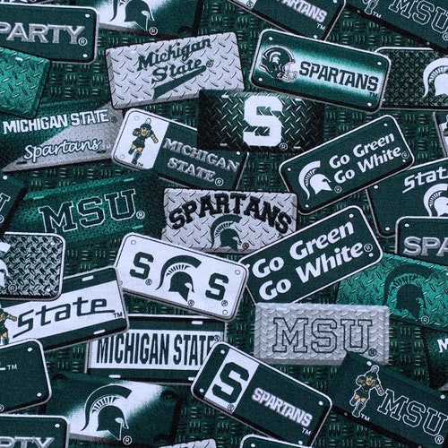 GO SPARTANS Michigan State Spartans Logo License Plate | Etsy