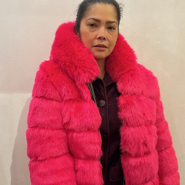 Pink Fur Coat - Etsy