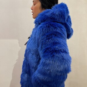 Electric Faux Fur Hooded Coat - Etsy
