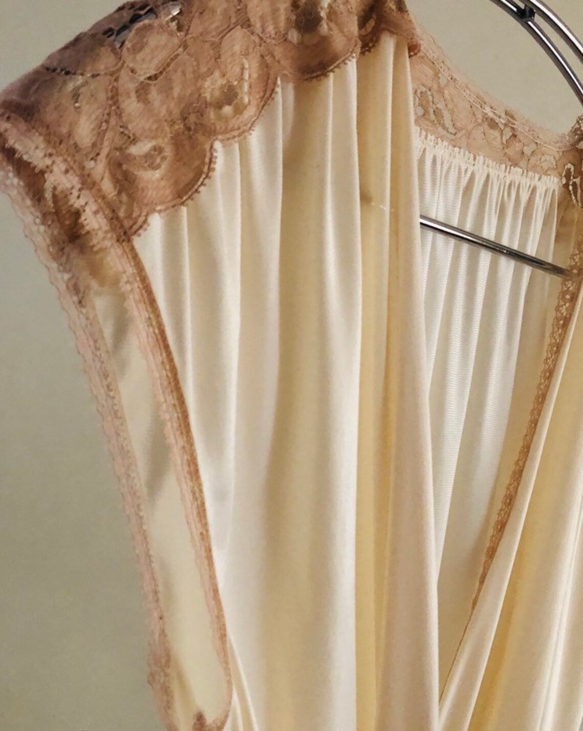 Vintage Lace Negligee and Dressing Gown in Champagne - Etsy