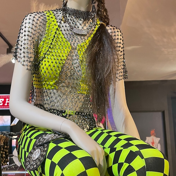 Rhinestone Mesh - Etsy