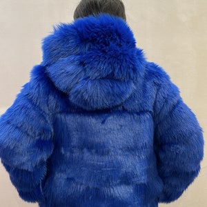 Electric Faux Fur Hooded Coat - Etsy