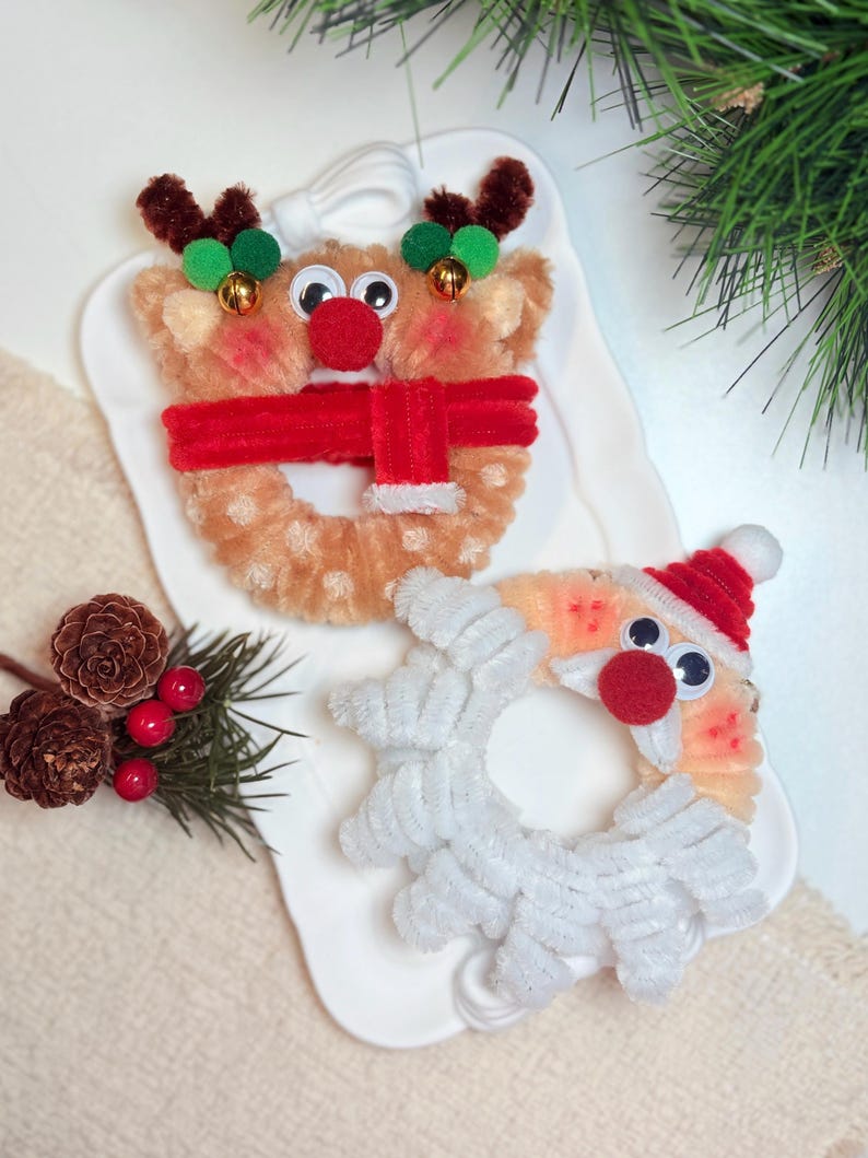 Pipe Cleaner Christmas Wreath Tutorial - 4 Unique Styles - Etsy