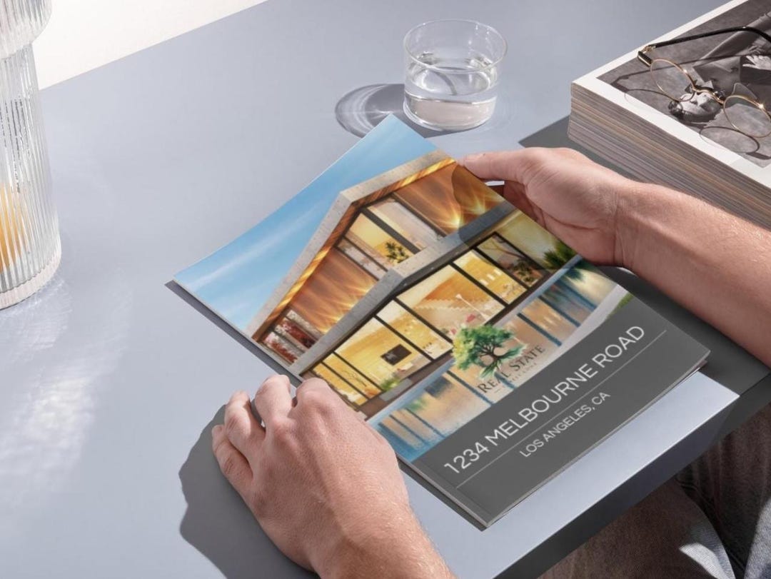 Luxury Property Brochure Template, Real Estate Marketing Magazine ...