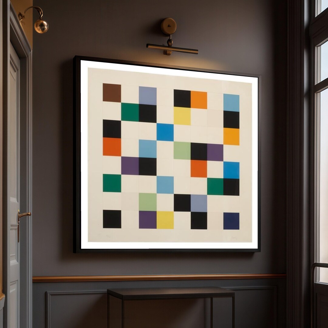 Ellsworth Kelly Style Canvas, Abstract Geometric Canvas Wall Art ...