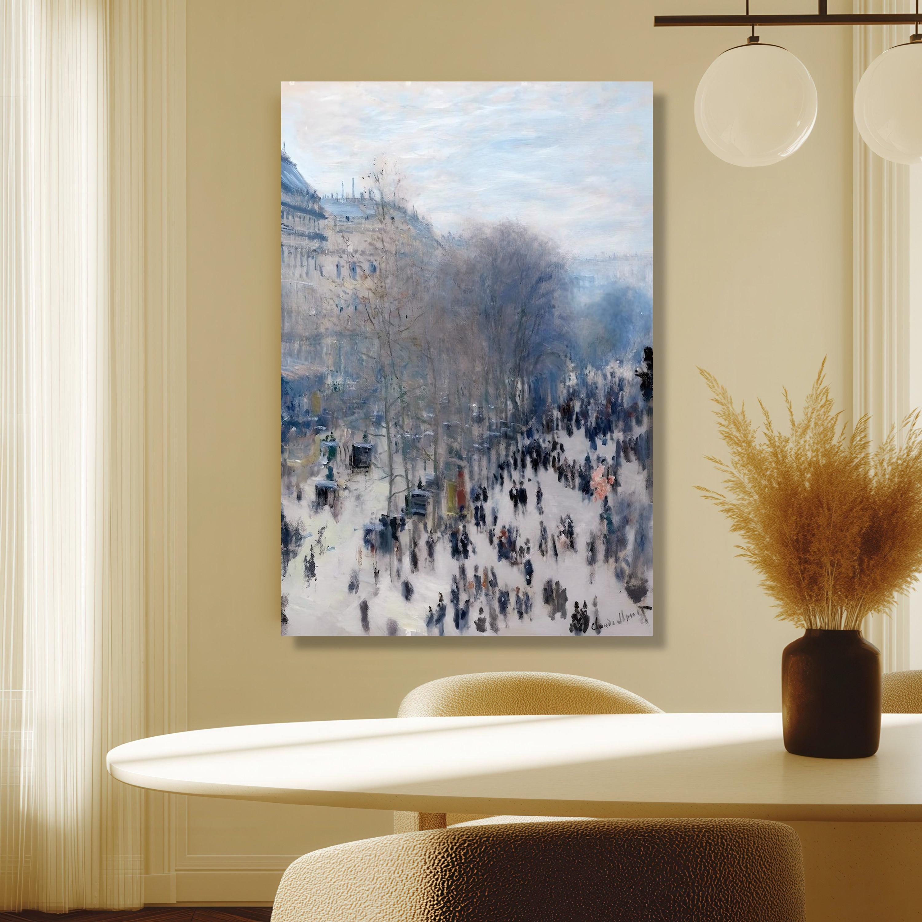 Claude Monet Paris Street Scene Canvas Print, Impressionist Cityscape ...