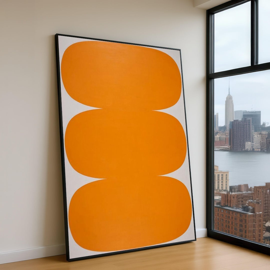 Ellsworth Kelly Style Canvas Print, Bold Orange Abstract, Modern Home ...