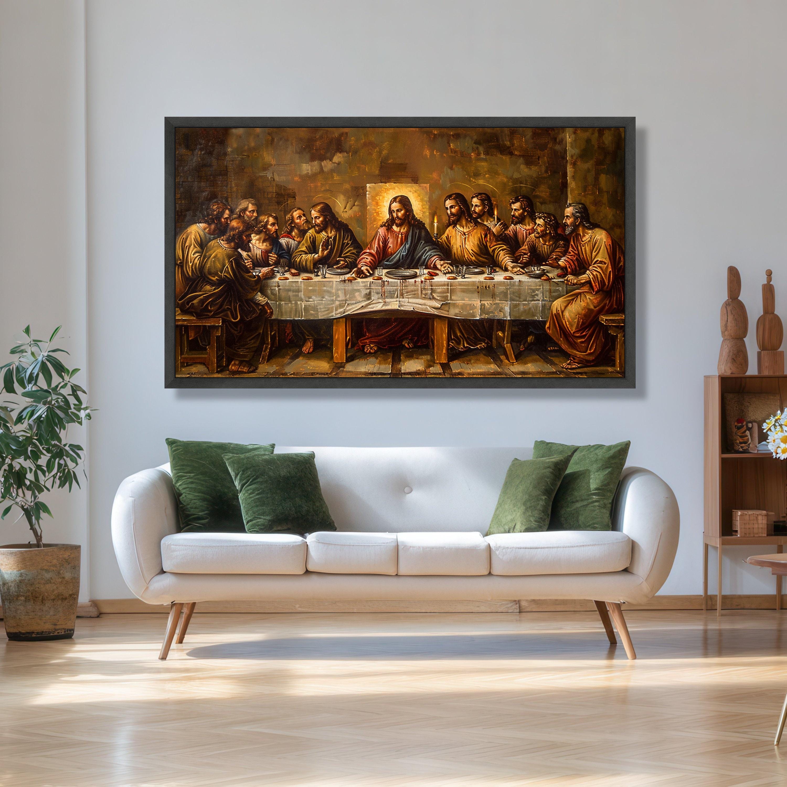The Last Supper Canvas Wall Art, Religious Jesus Painting, Christian ...