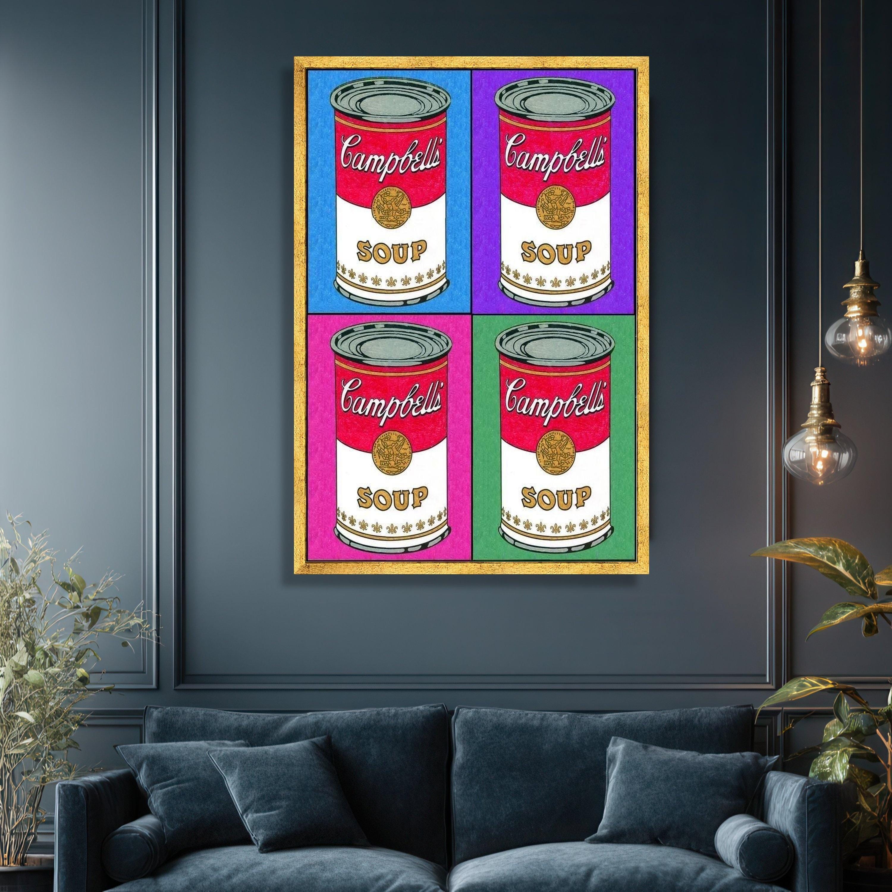 Andy Warhol Campbell's Soup Can Canvas, Pop Art Kitchen Decor - Etsy