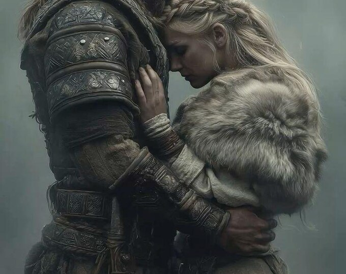 Viking Couple Jigsaw Puzzle, Norse Mythology Romance, Medieval Fantasy ...