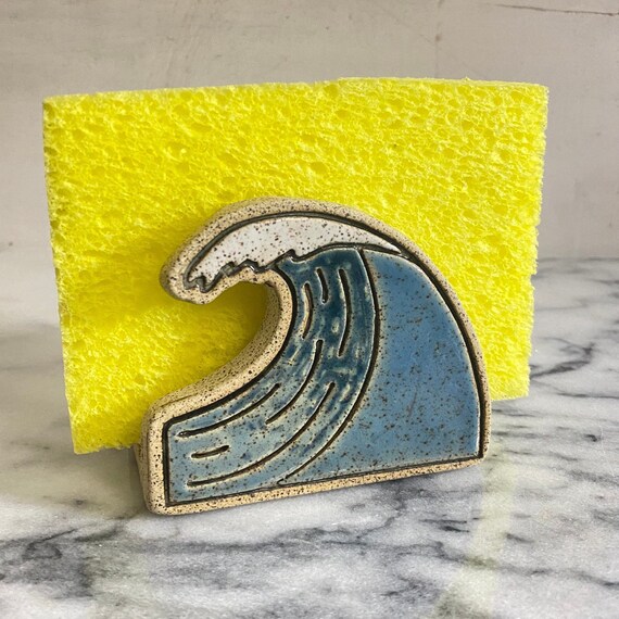Sponge Holder for Kitchen Ceramic Wave Ocean and Sea Themed - Etsy