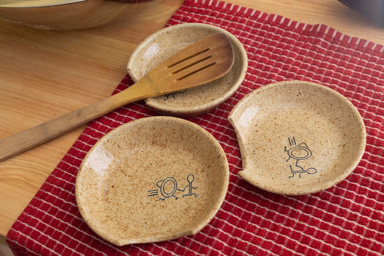 Spoon Rests Hand Thrown Pottery in Stoneware With Mother Goose | Etsy