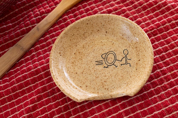 Spoon Rests Hand Thrown Pottery in Stoneware With Mother Goose | Etsy