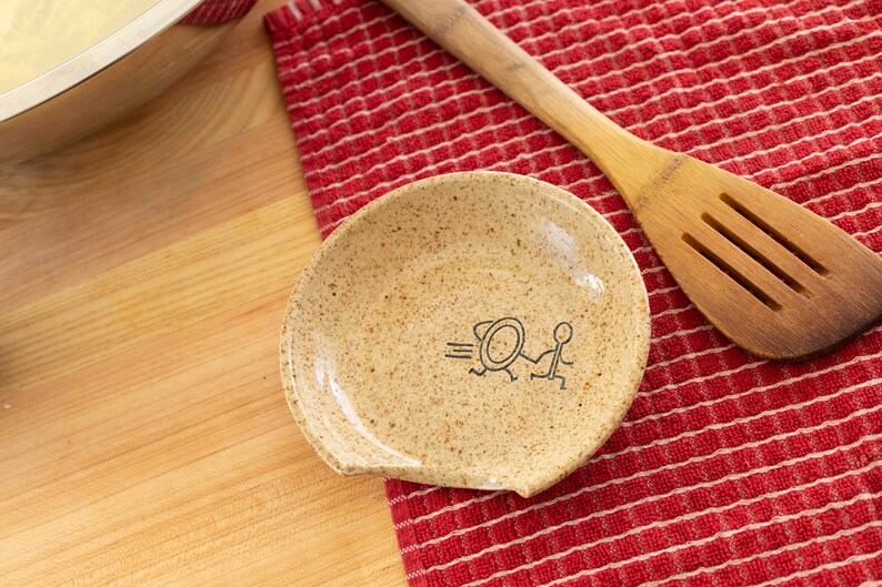 Spoon Rests Hand Thrown Pottery in Stoneware With Mother Goose | Etsy