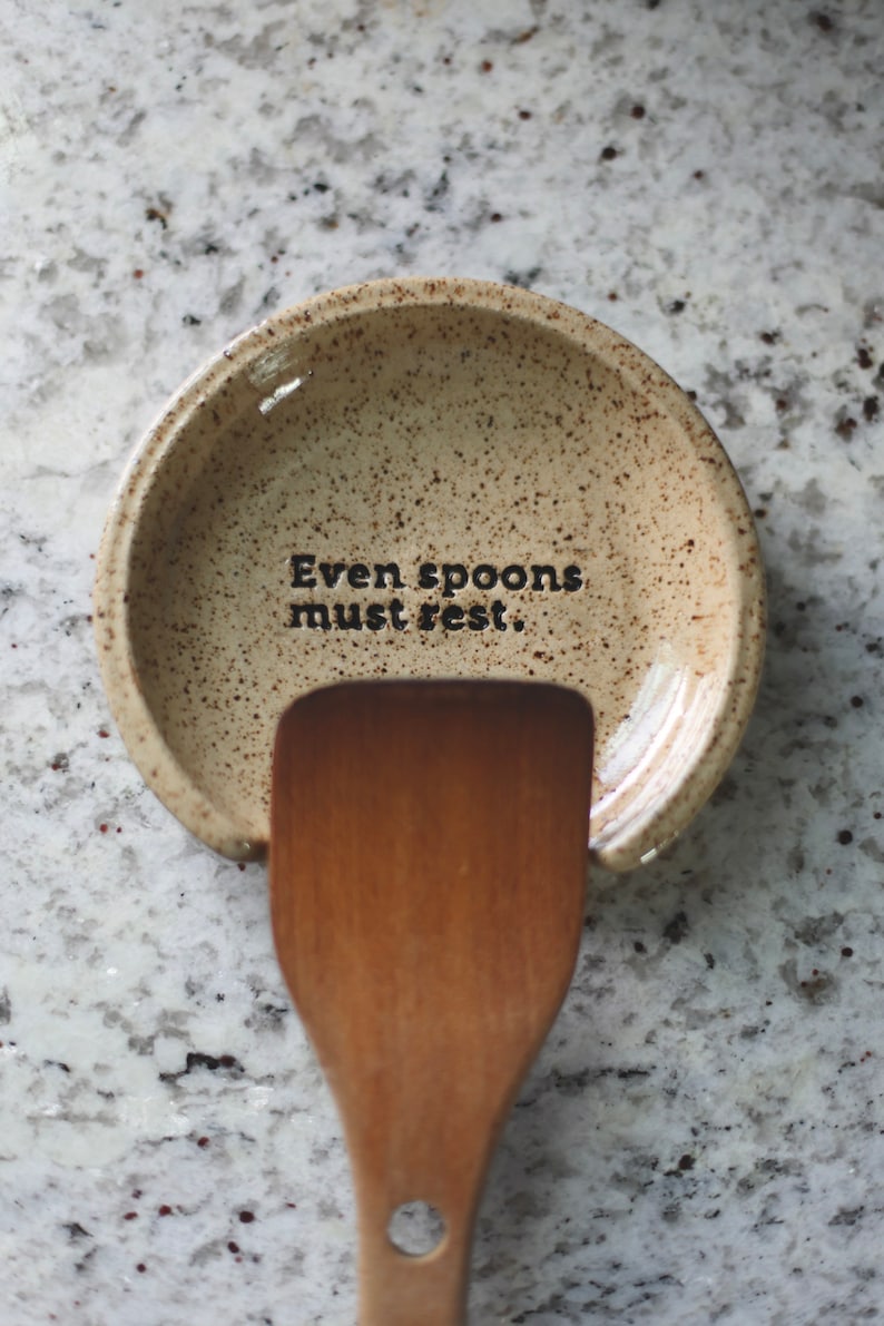 Spoon Rest Ceramic Stoneware Pottery Kitchen Humor Even - Etsy