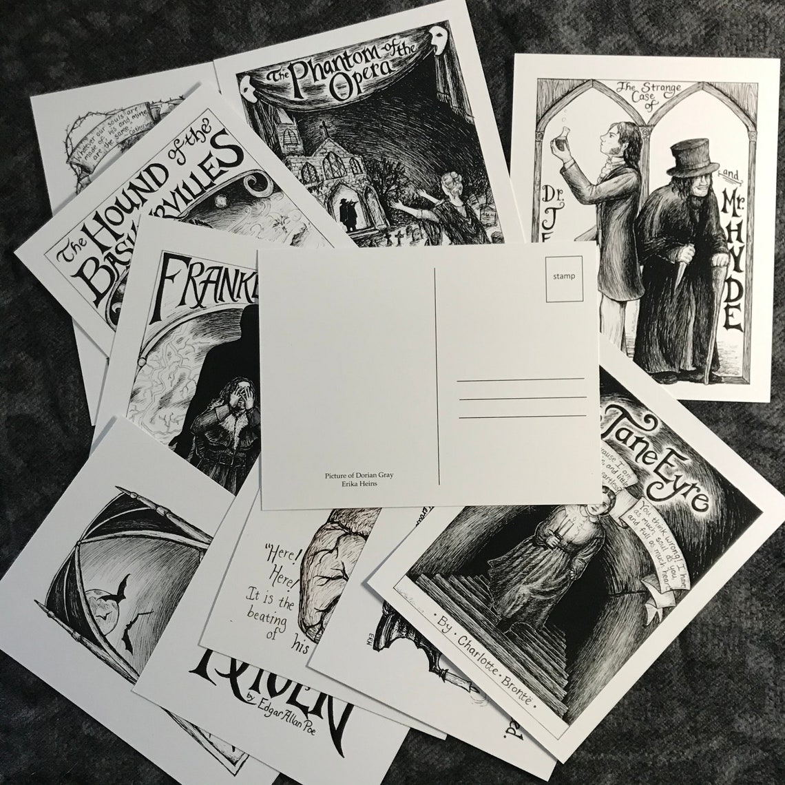 Postcard Set- Gothic Literature - Etsy