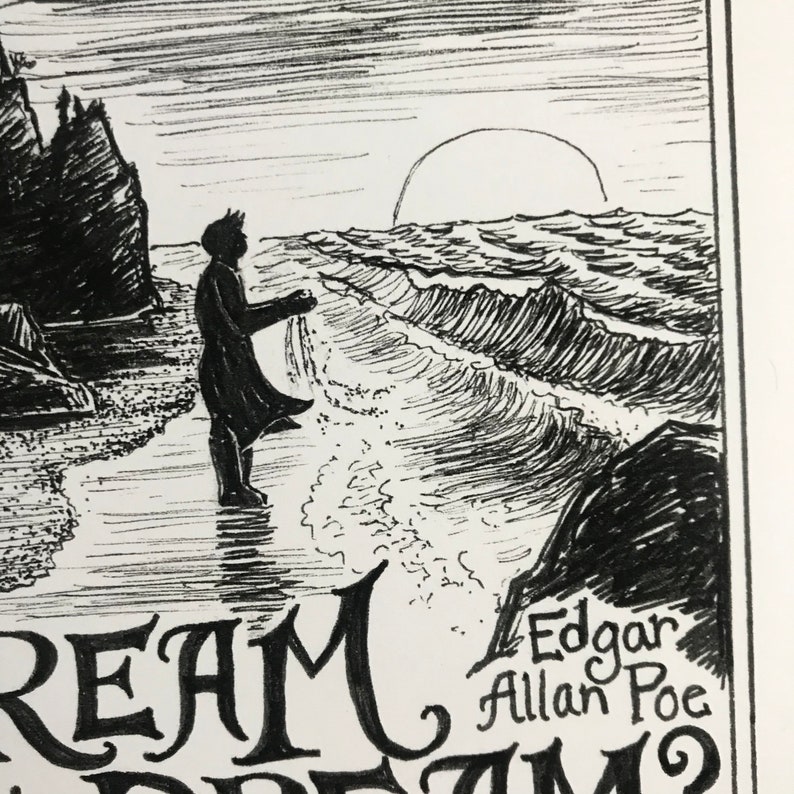 Edgar Allan Poe: A Dream Within a Dream Print or Card | Etsy