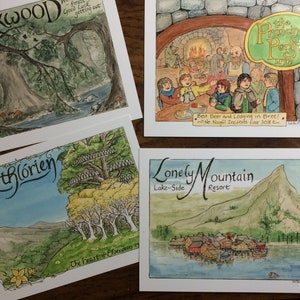 Postcard Set- Greetings From Middle-earth - Etsy