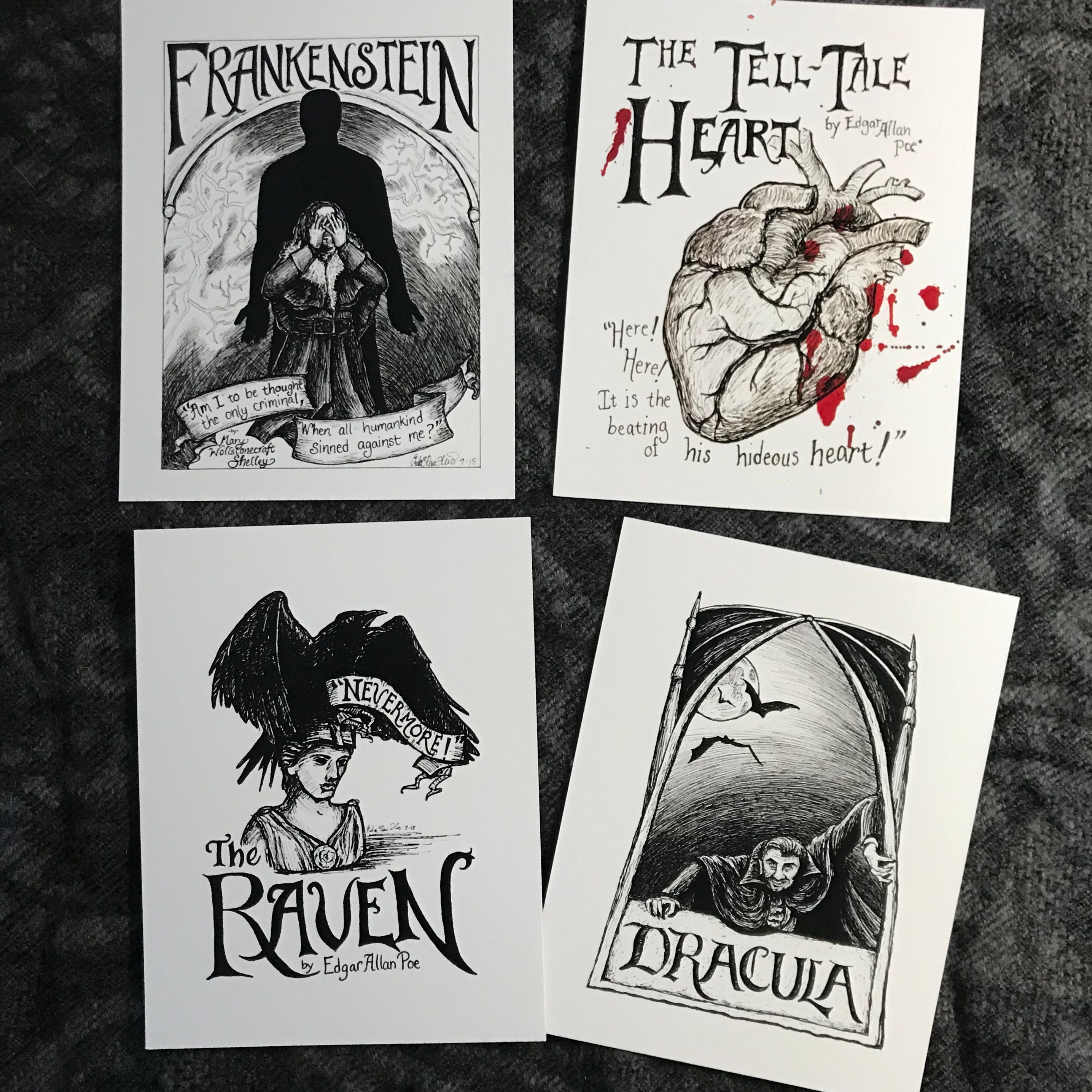 Postcard Set- Gothic Literature - Etsy