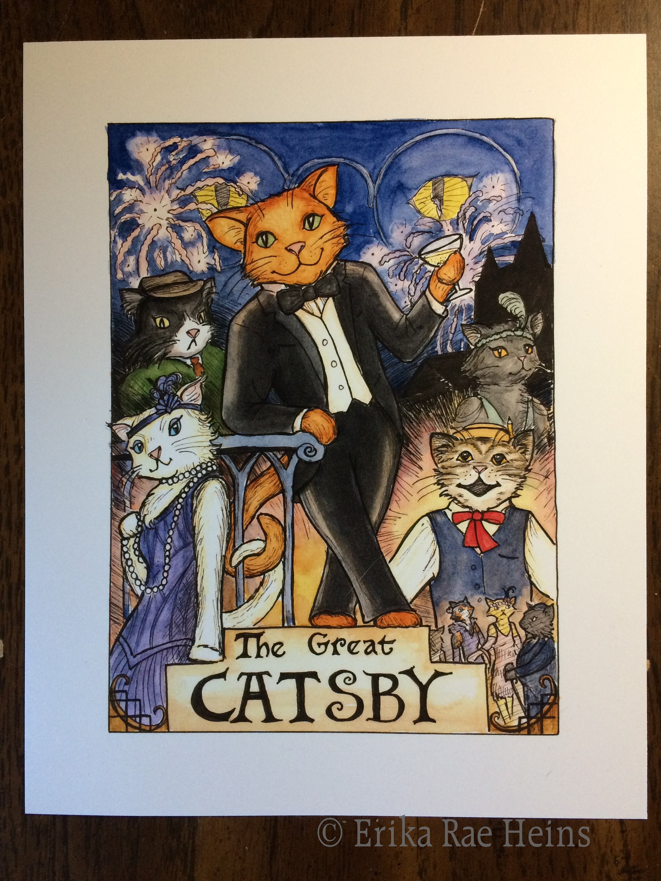 The Great Catsby Print 8x10 | Etsy