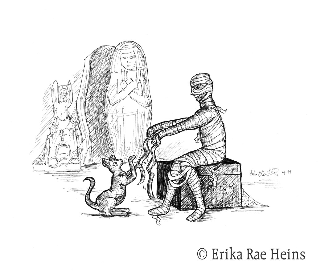 Monsters With Cats: Tombmates - Etsy