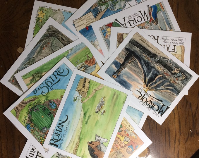 Postcard Set Greetings From Middle-earth - Etsy
