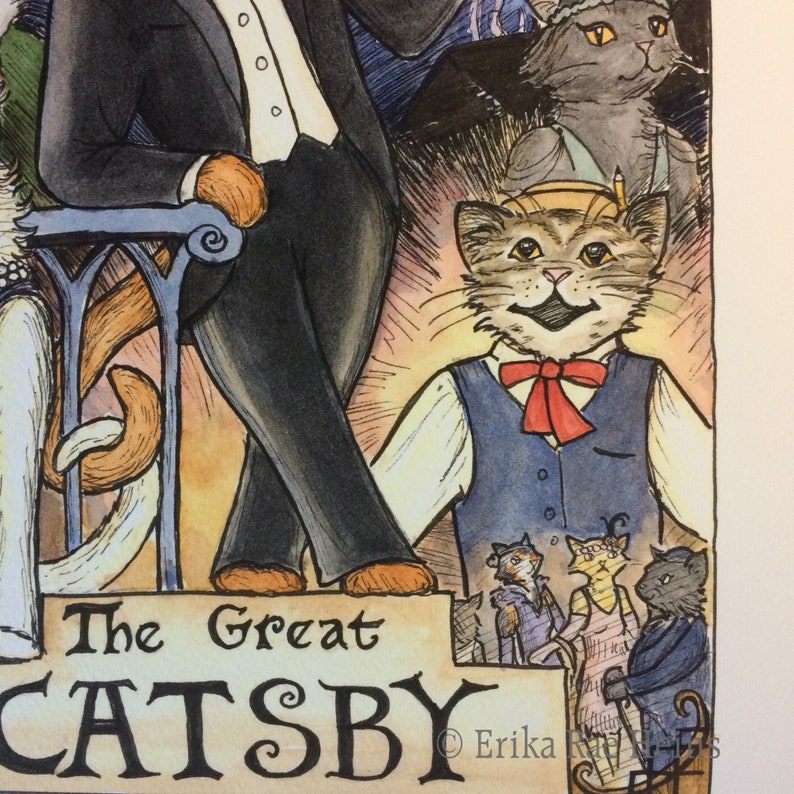 Classics With Cats: the Great Catsby - Etsy