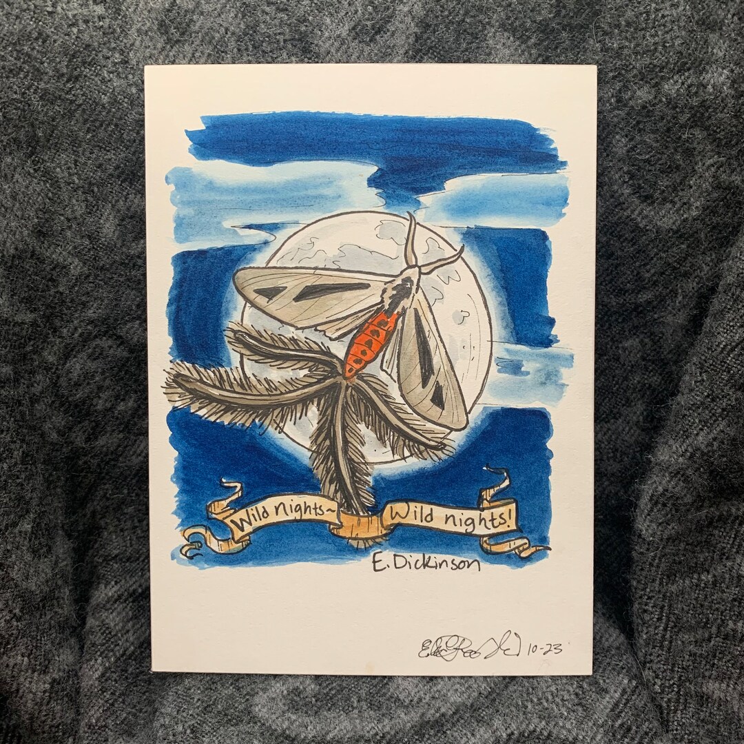 Mothtober Day 31: Baphomet Moth Original Painting - Etsy