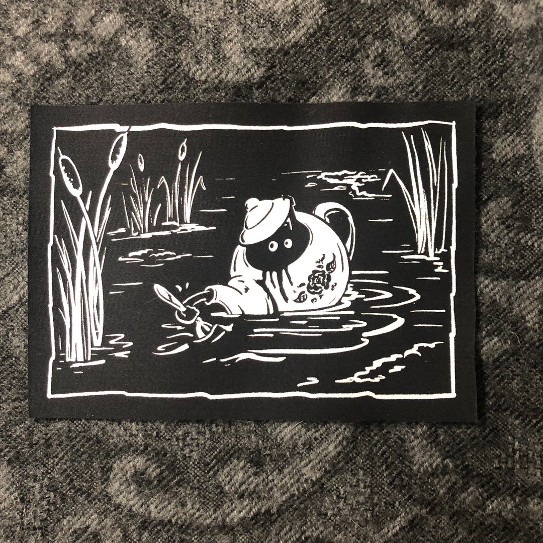 Teapot Monster Friend- Screen Printed Patch - Etsy