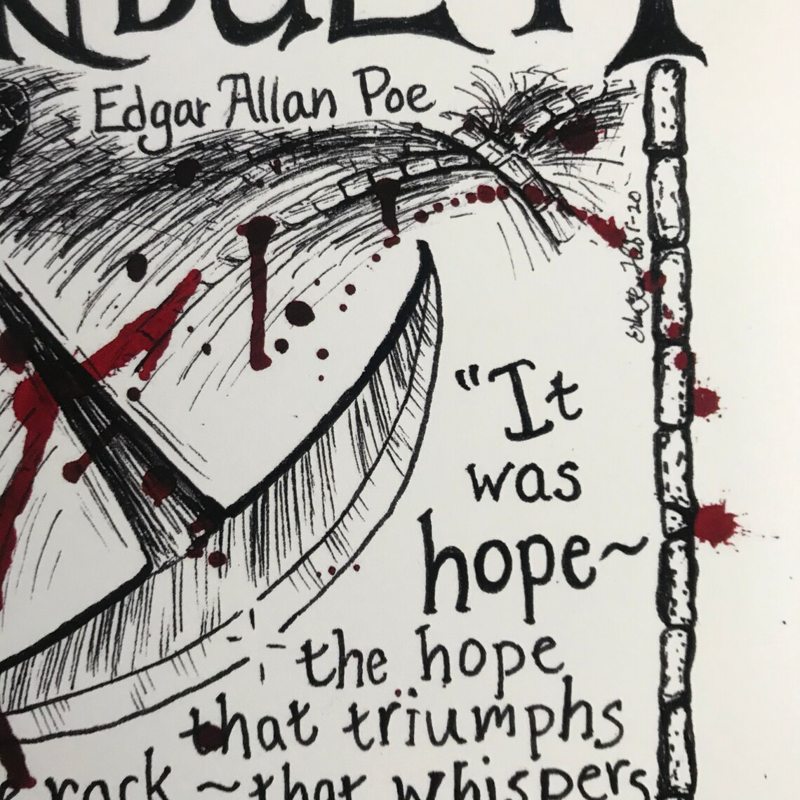Edgar Allan Poe: the Pit and the Pendulum Print or Card - Etsy Hong Kong