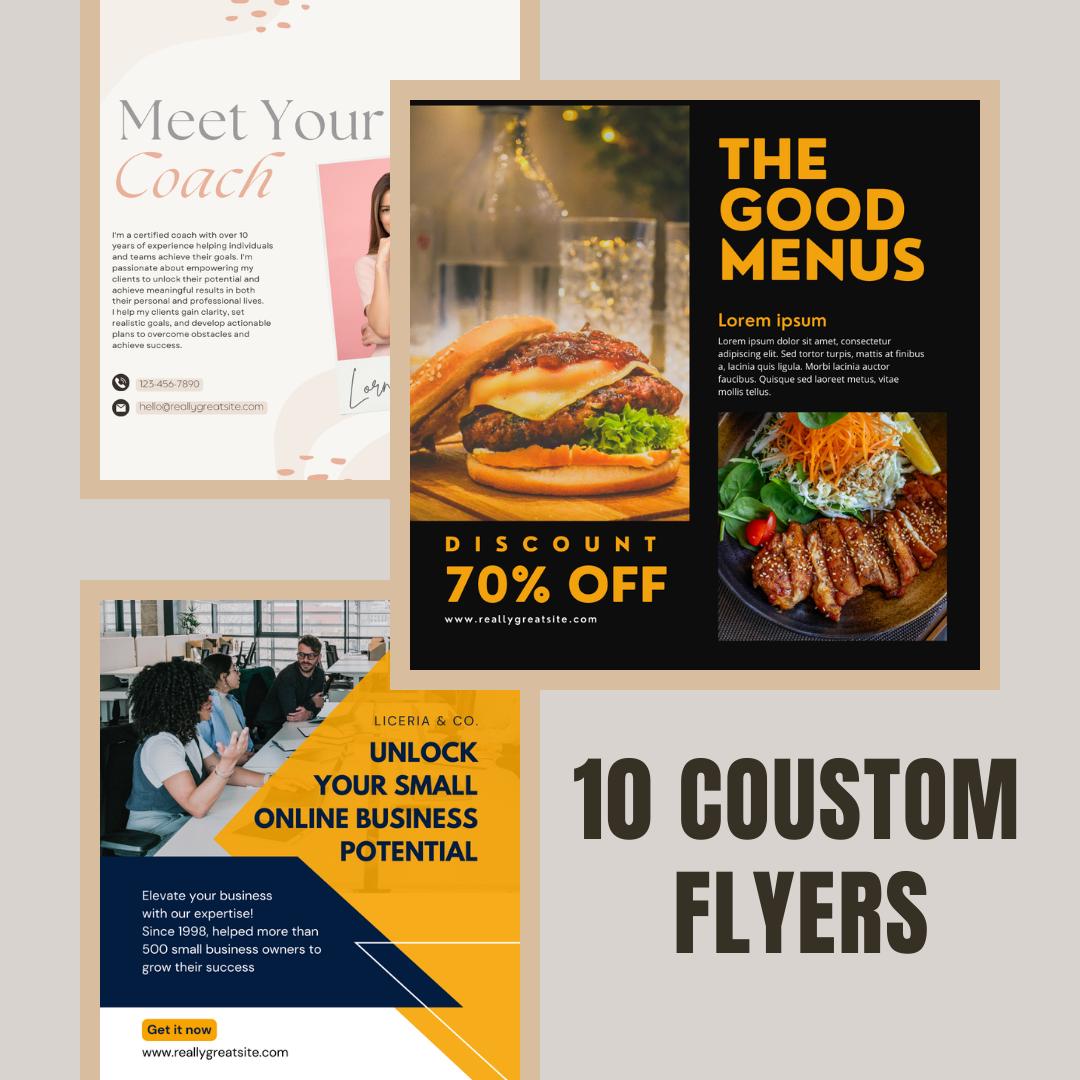 10 Custom Digital Flyers Templates,cleaning Service,real Estate ...