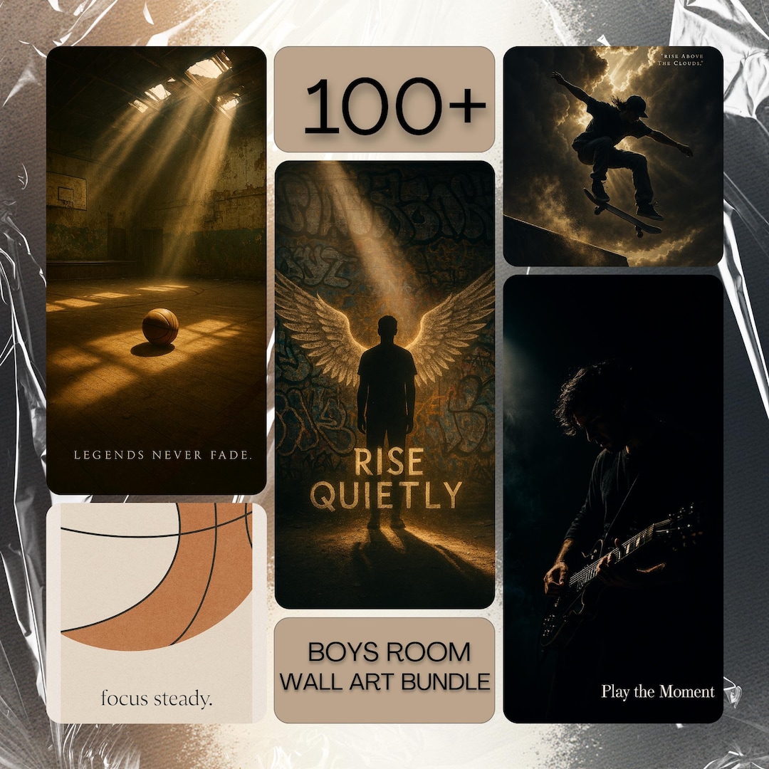 100+teen Boys Room Decor Wall Art Printable Set,boys Bedroom Decor,boys ...